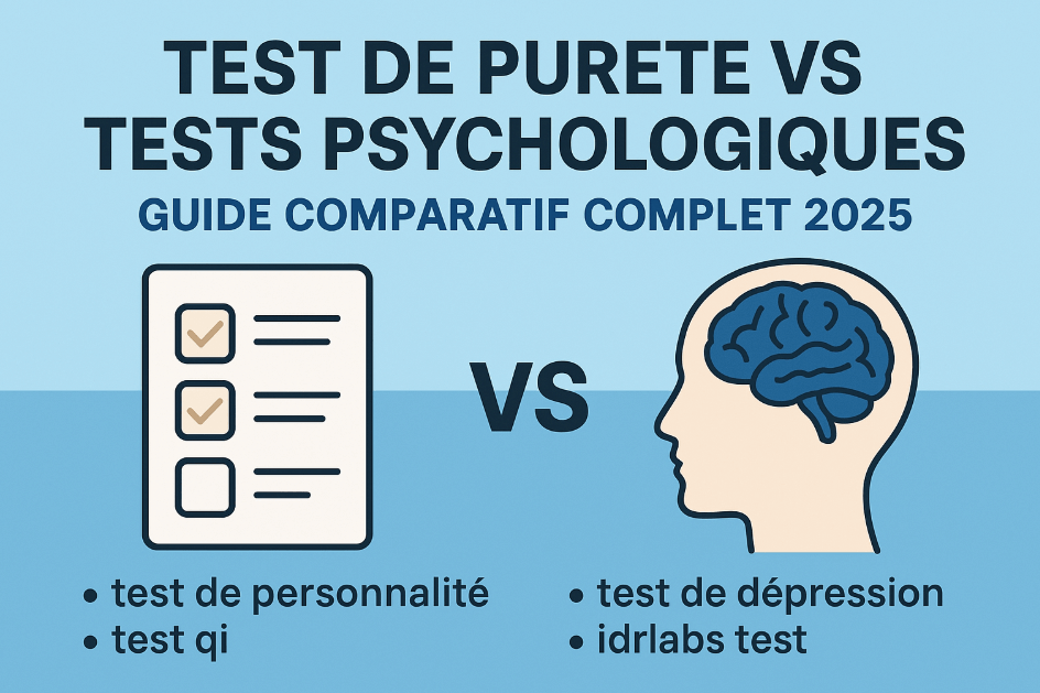 Test de Pureté vs Tests Psychologiques : Guide Comparatif Complet 2025